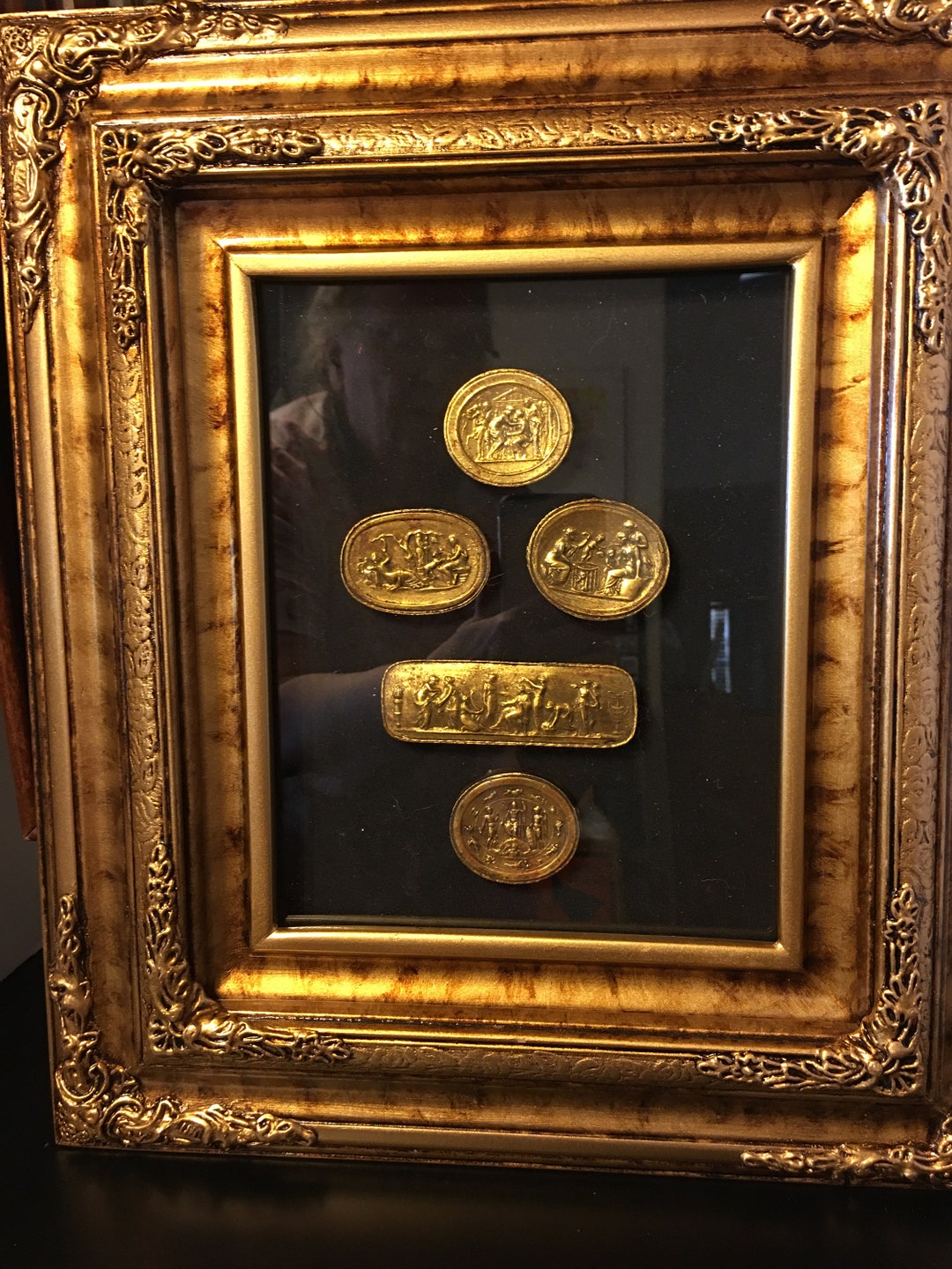 European Tour Souvenir Intaglio Gold Foil over Gesso/plaster - Etsy ...