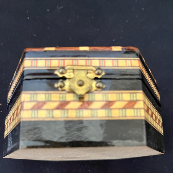 Marquetry Storage Box & Steel Bangles - Steel Bangles… - Gem