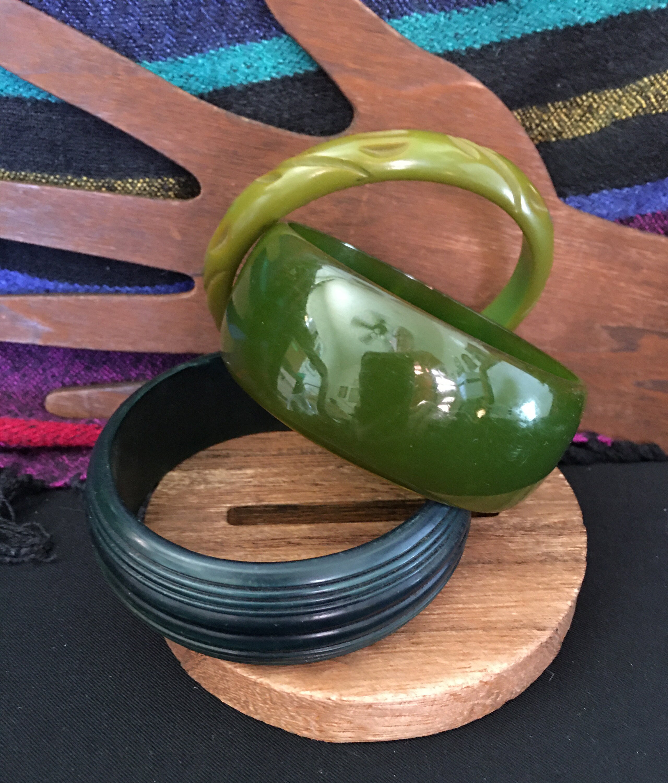 Green bakelite bracelet store