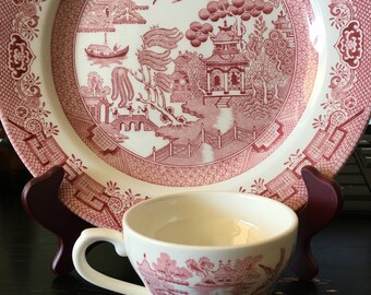 Red Churchill Plate - Etsy