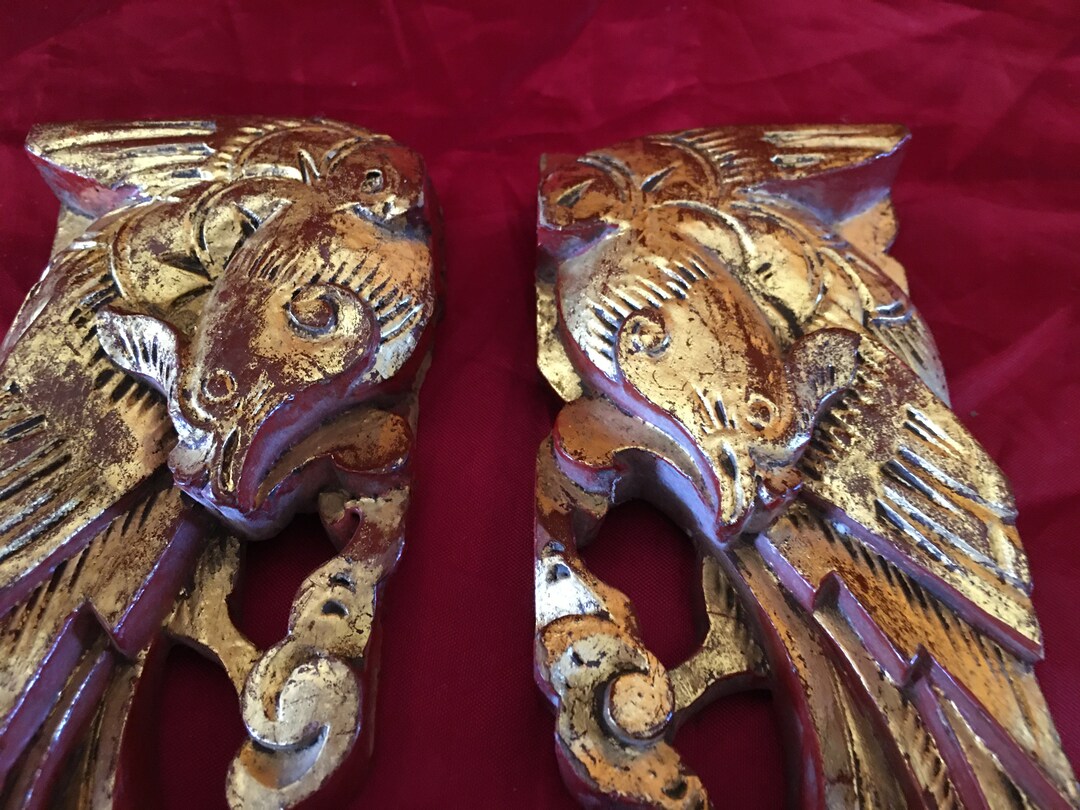 Antique Cabinet Corner Embellishments - Asian Embellishments - Gold and ...