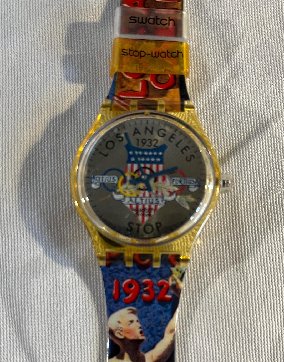 Swatch 1932 Olympic Stop Watch - 1993 Issued Los Angeles Olympics (1932 ...