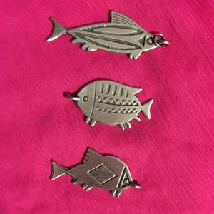 Pewter Fish Charms - Charming Fish Charms - Etsy