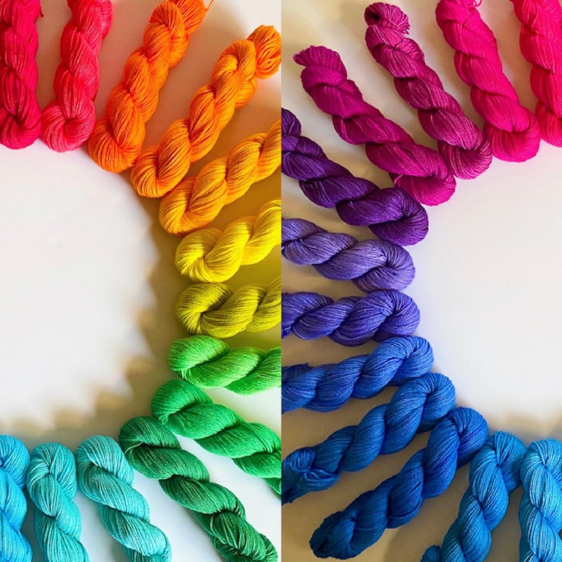 Rainbow Yarn - Etsy