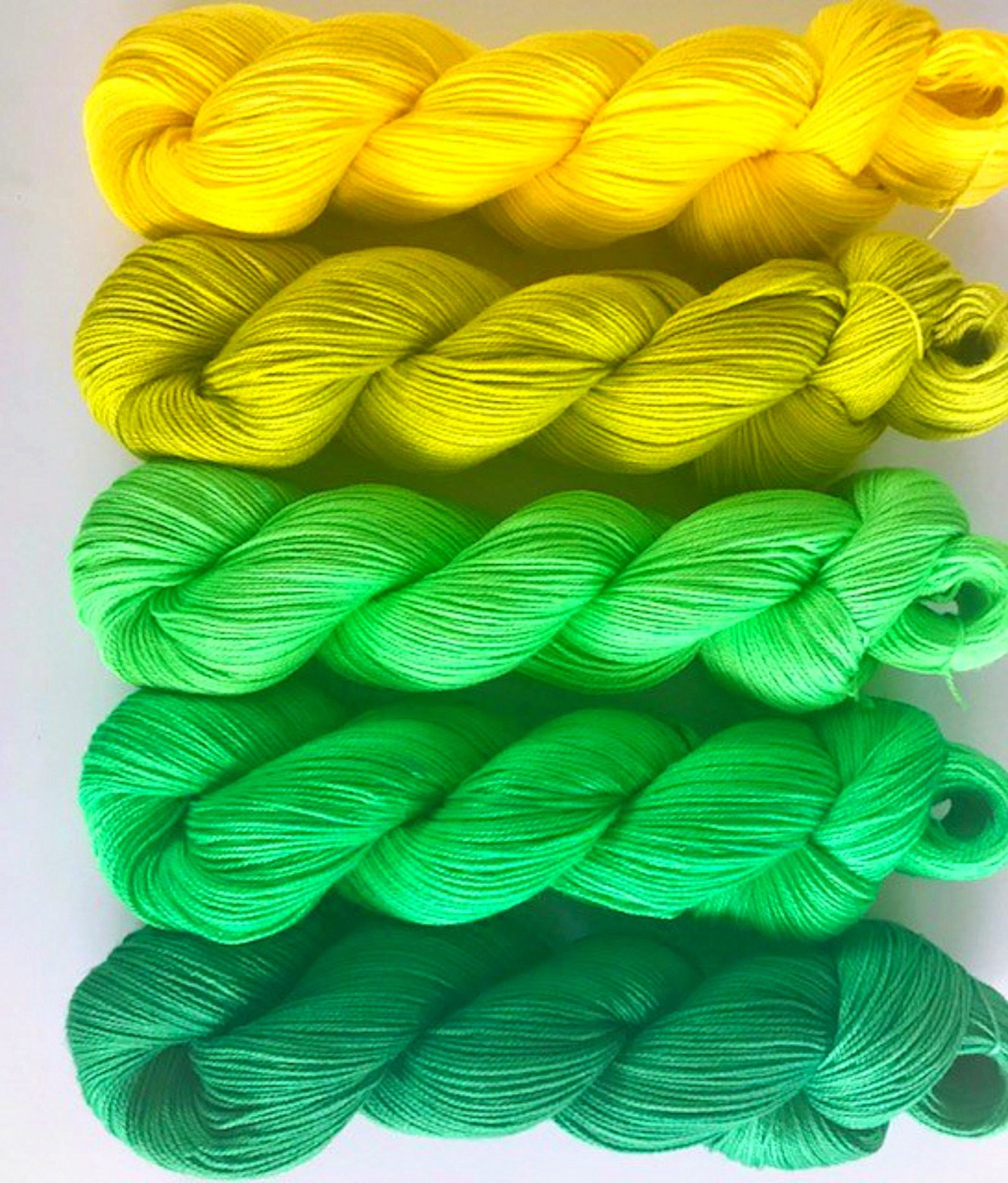 Hand Dyed Vegan Yarn Kits Fingering / Sock Weight Bamboo - Etsy