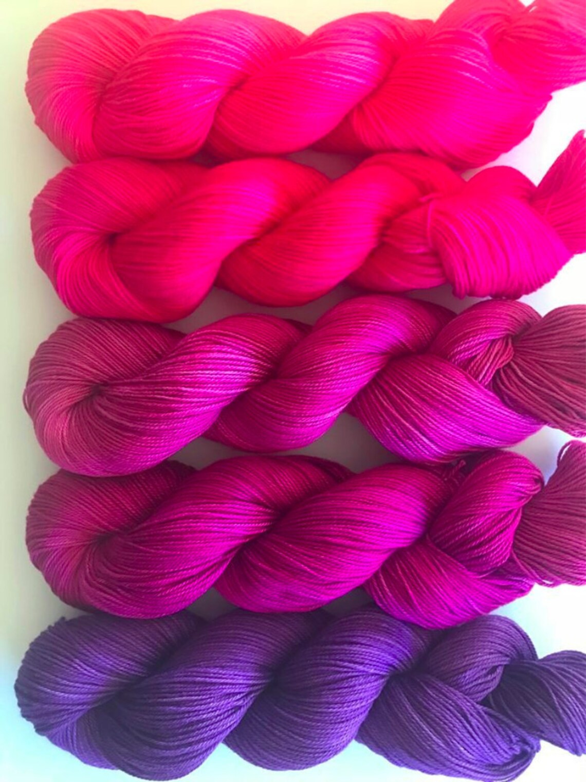 Hand Dyed Vegan Yarn Kits Fingering / Sock Weight Bamboo - Etsy