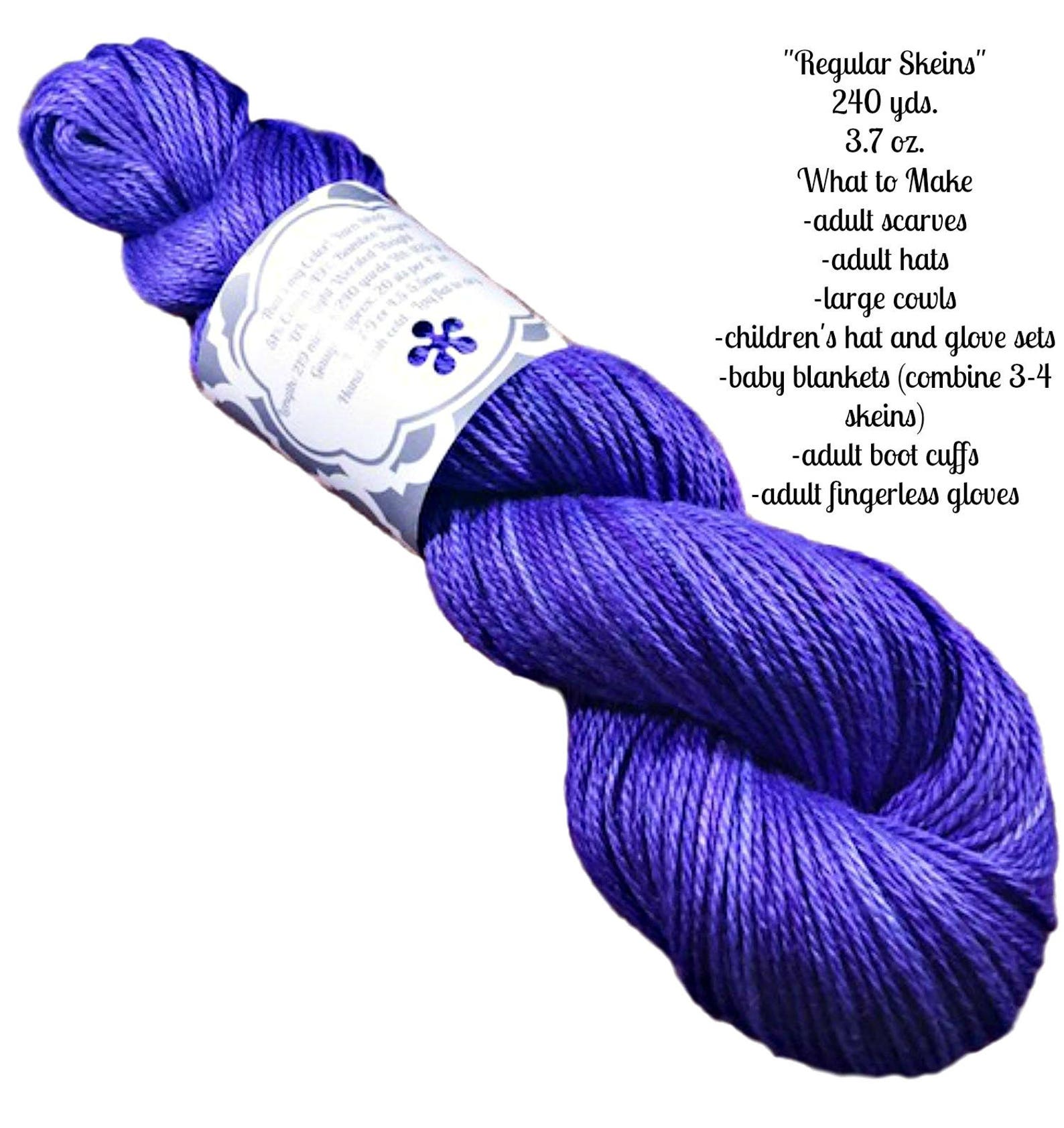 Indie Dyed Yarn Kit - Blue to Purple Gradient - Plant Based - Hand Dyed ...