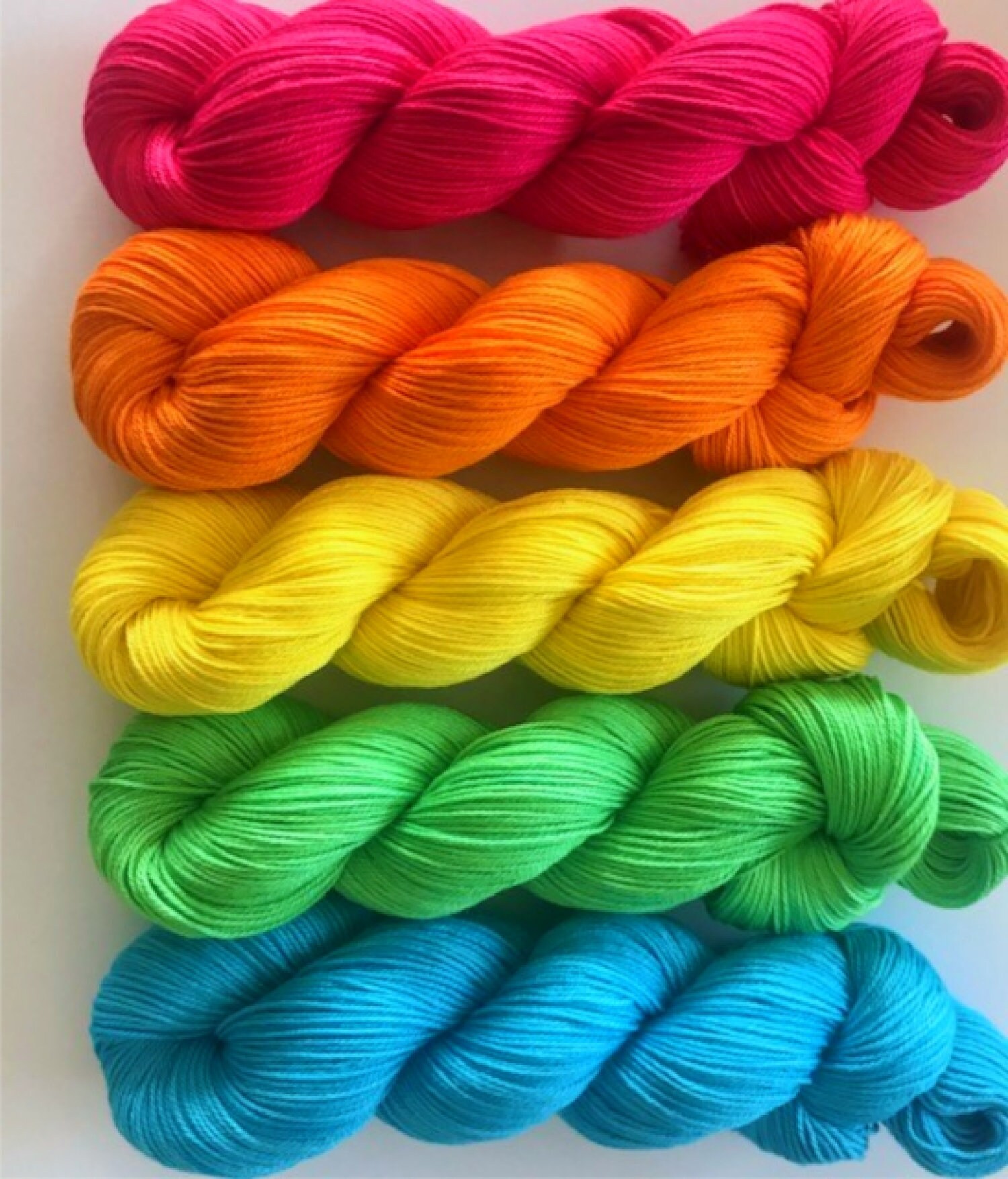 Hand Dyed Vegan Yarn Kits Fingering / Sock Weight Bamboo - Etsy