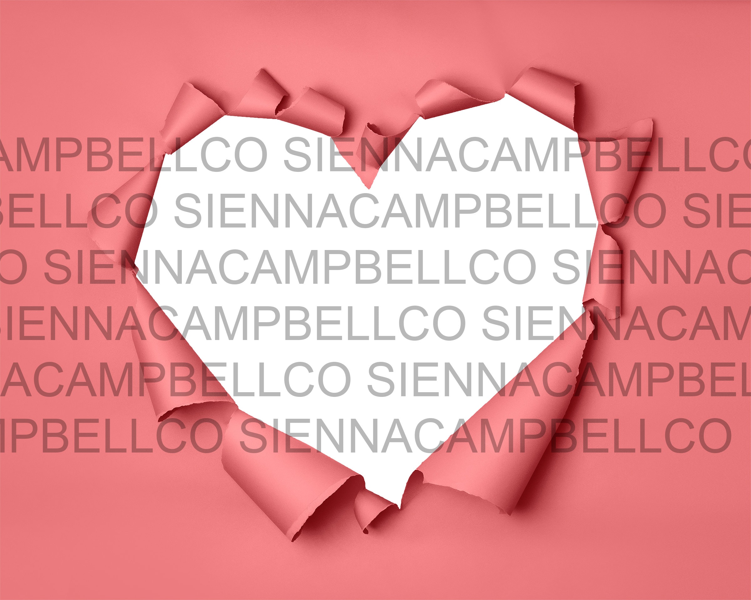 Ripped Paper Heart Overlay Valentines Day Digital Backdrop Red Pink ...