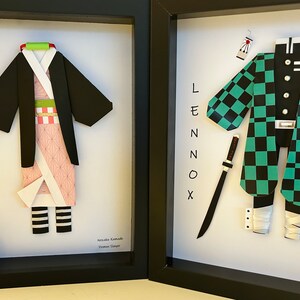 Personalized Nezuko Shadow Box|demon Slayer Manga|paper Origami Art|3d ...