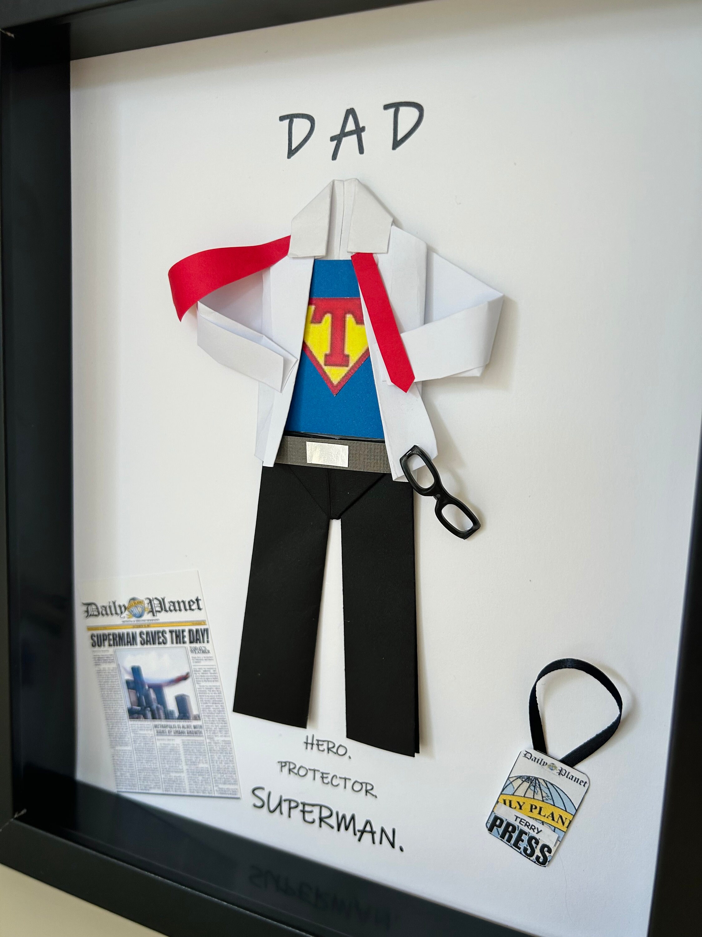 Superhero Shadow Boxpersonalized Shadow Boxsuperman - Etsy