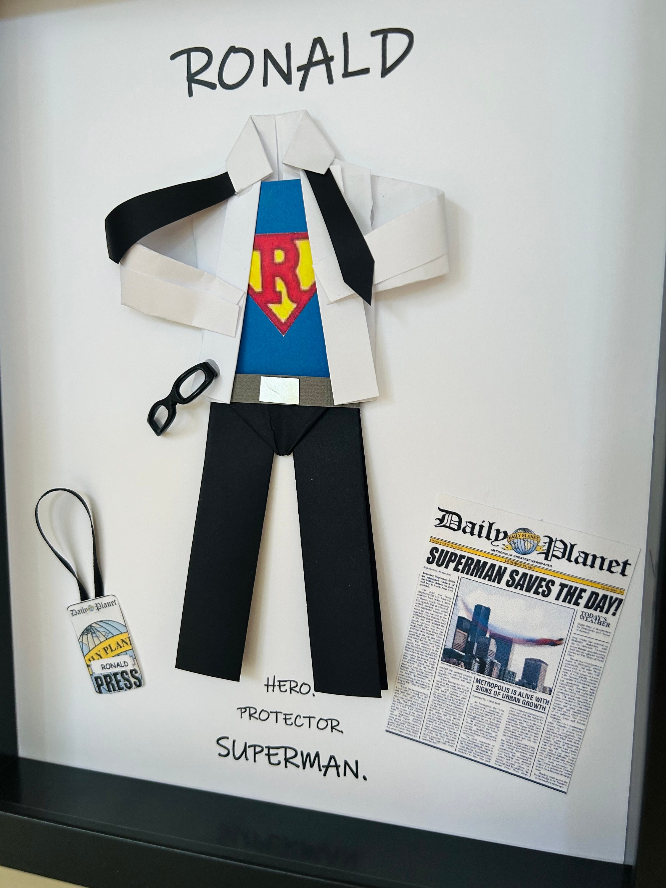Superhero Shadow Boxpersonalized Shadow Boxsuperman - Etsy