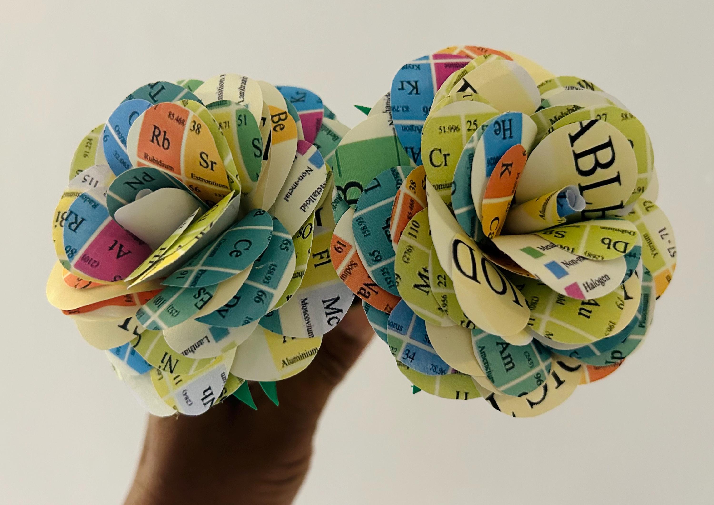 Periodic Table Paper Flower Bouquet - Science Teacher Gift, Unique ...
