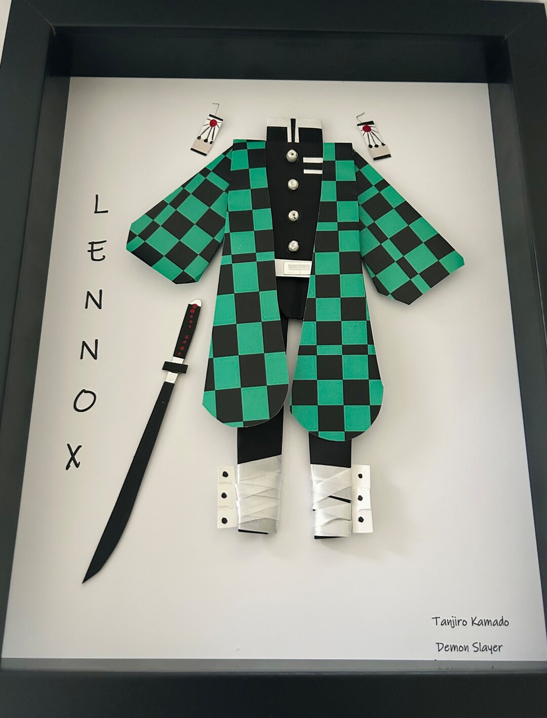 Personalized Tanjiro Shadow Box|demon Slayer Manga|paper Origami|manga ...
