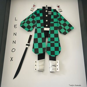 Personalized Tanjiro Shadow Box|demon Slayer Manga|paper Origami|manga ...