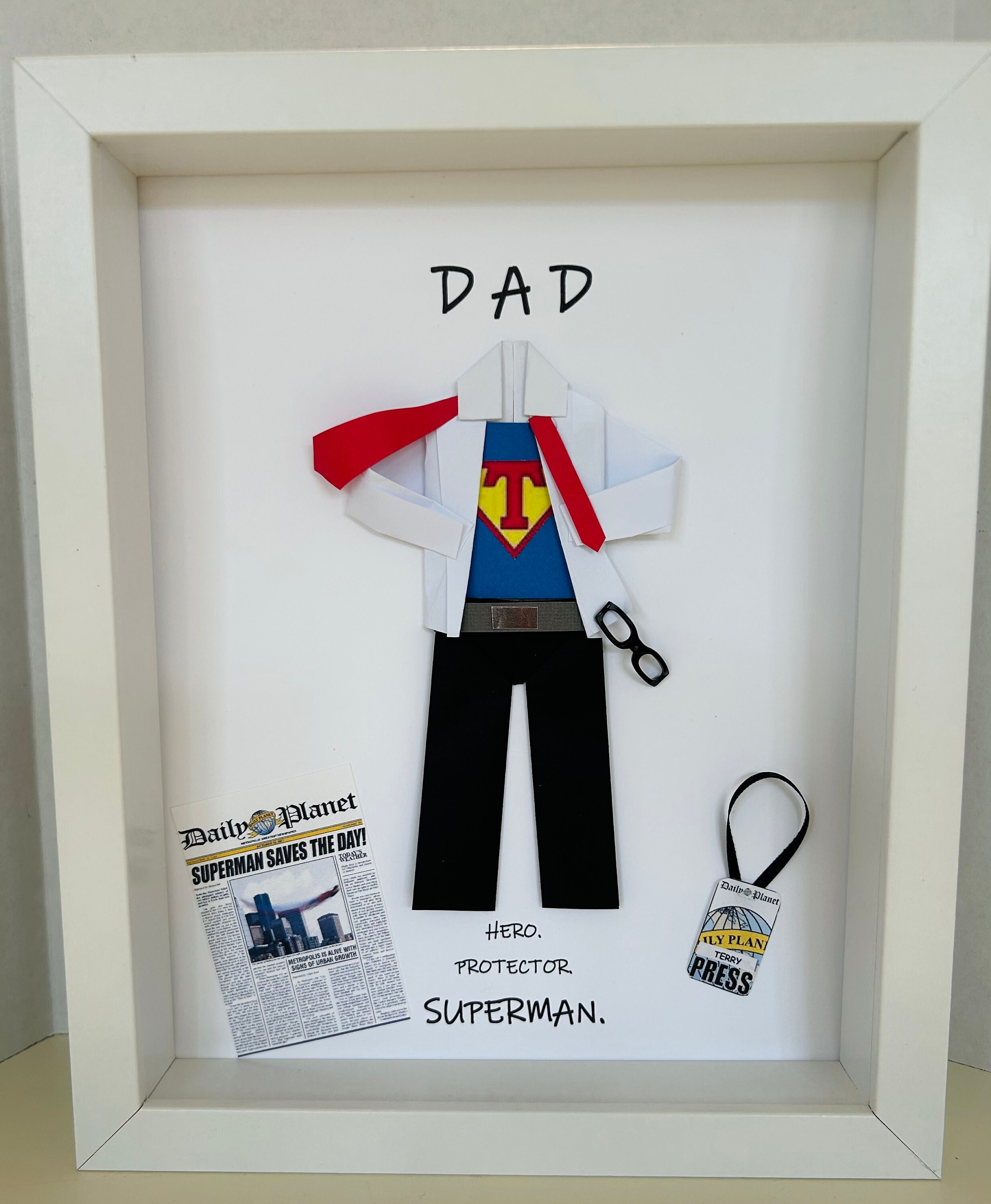Superhero Shadow Boxpersonalized Shadow Boxsuperman - Etsy