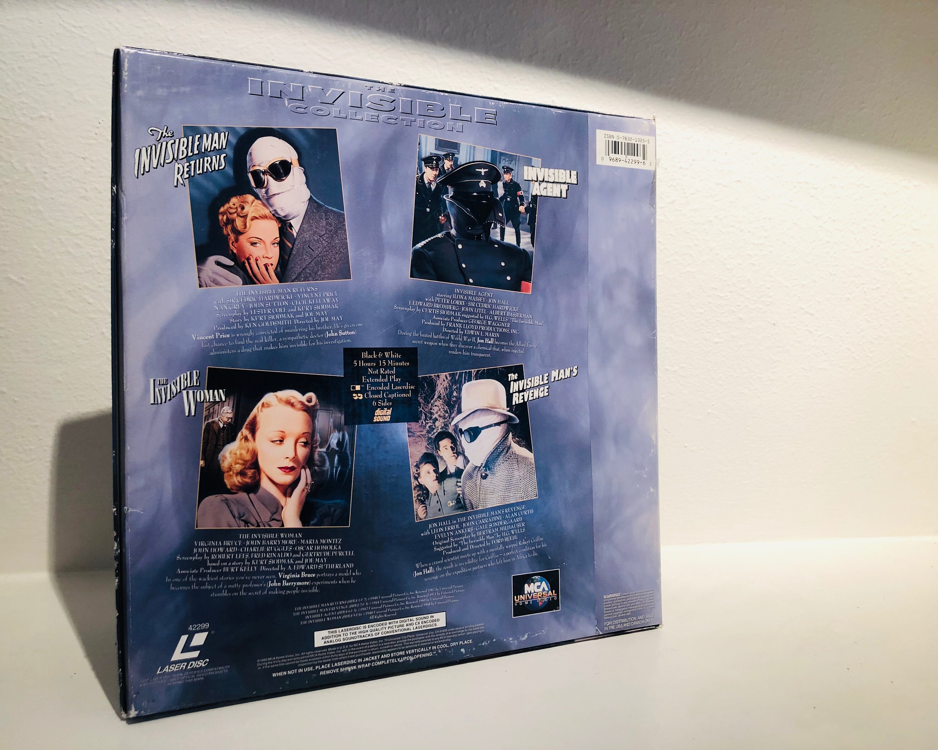 Laser Disc "the Invisible Man" Collection Boxed Set Original - Etsy