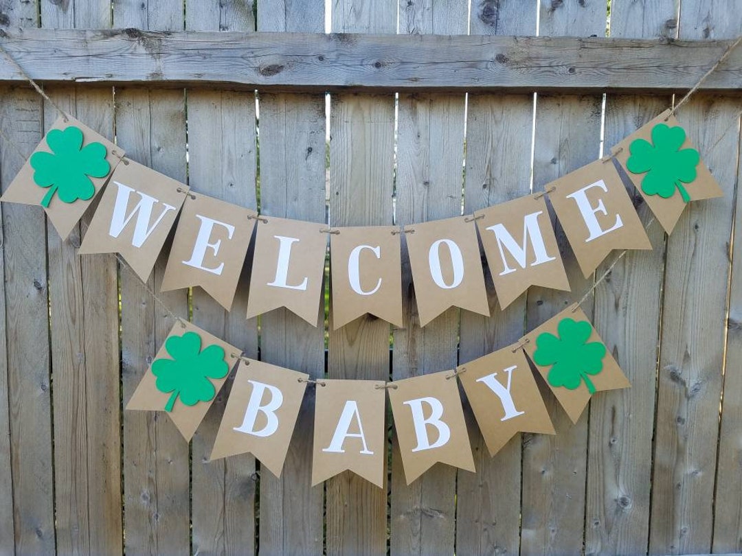 Welcome Baby Banner,customizable Baby Shower Banner,kraft Paper Banner ...