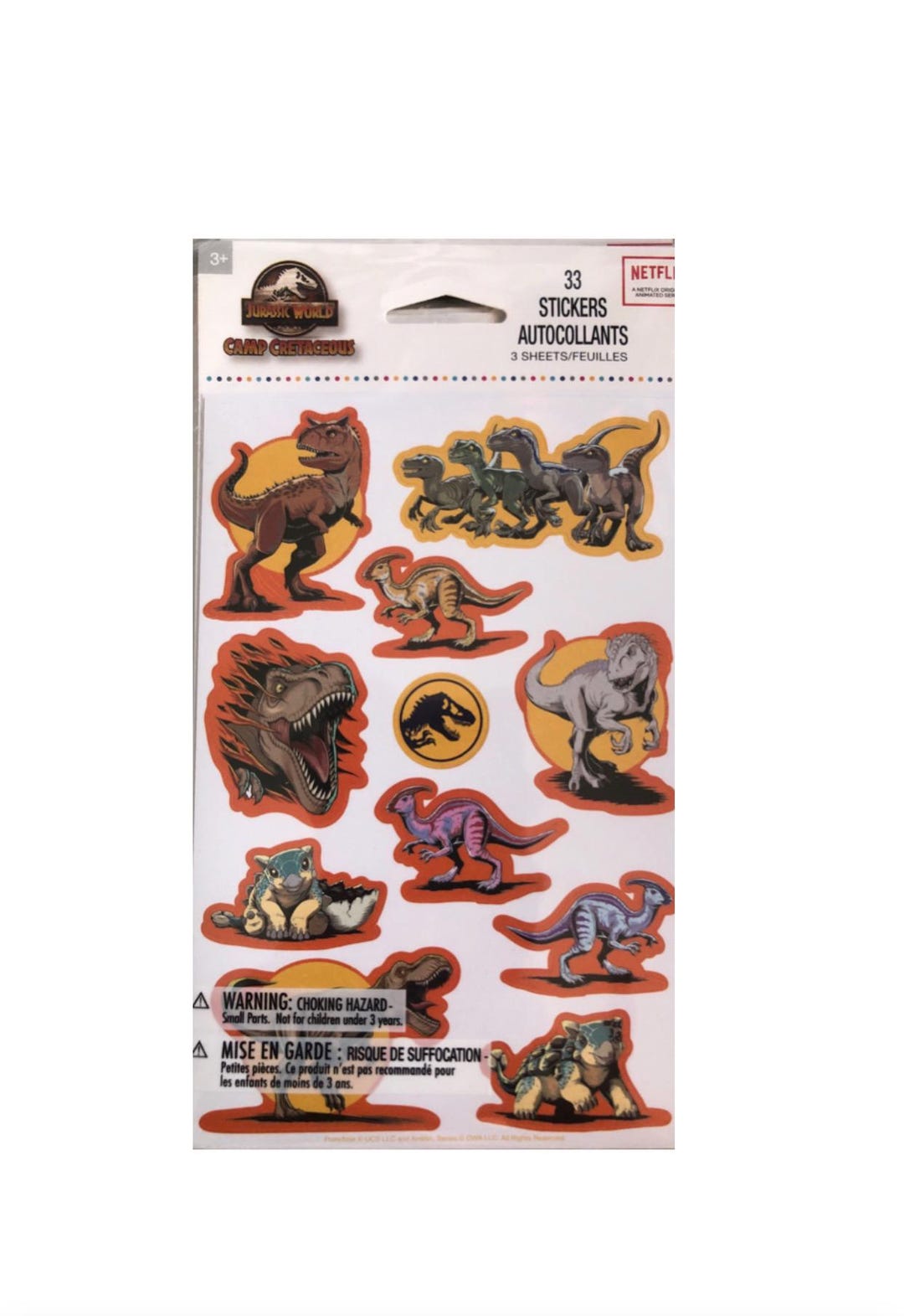 Jurassic World Camp Cretaceous Stickers, Dinosaur Stickers, Dinosaur ...