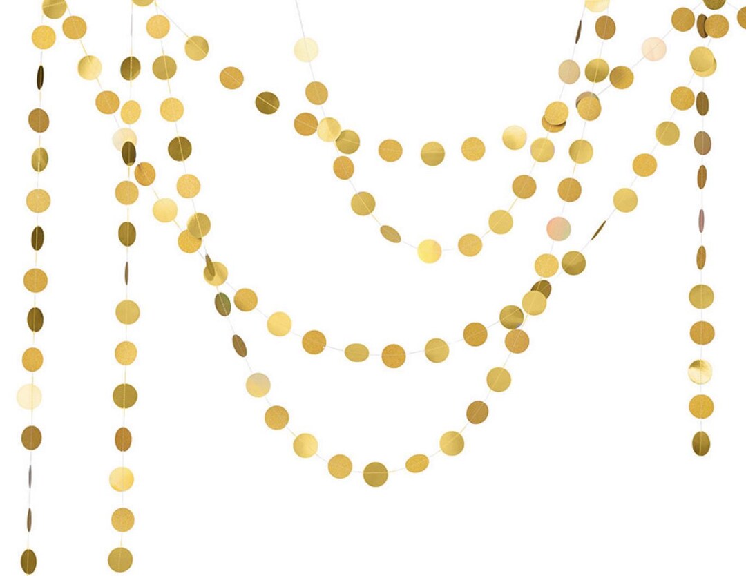 Fully Assembled Metallic Foil Garland, Dot Garland,custom Tassel ...