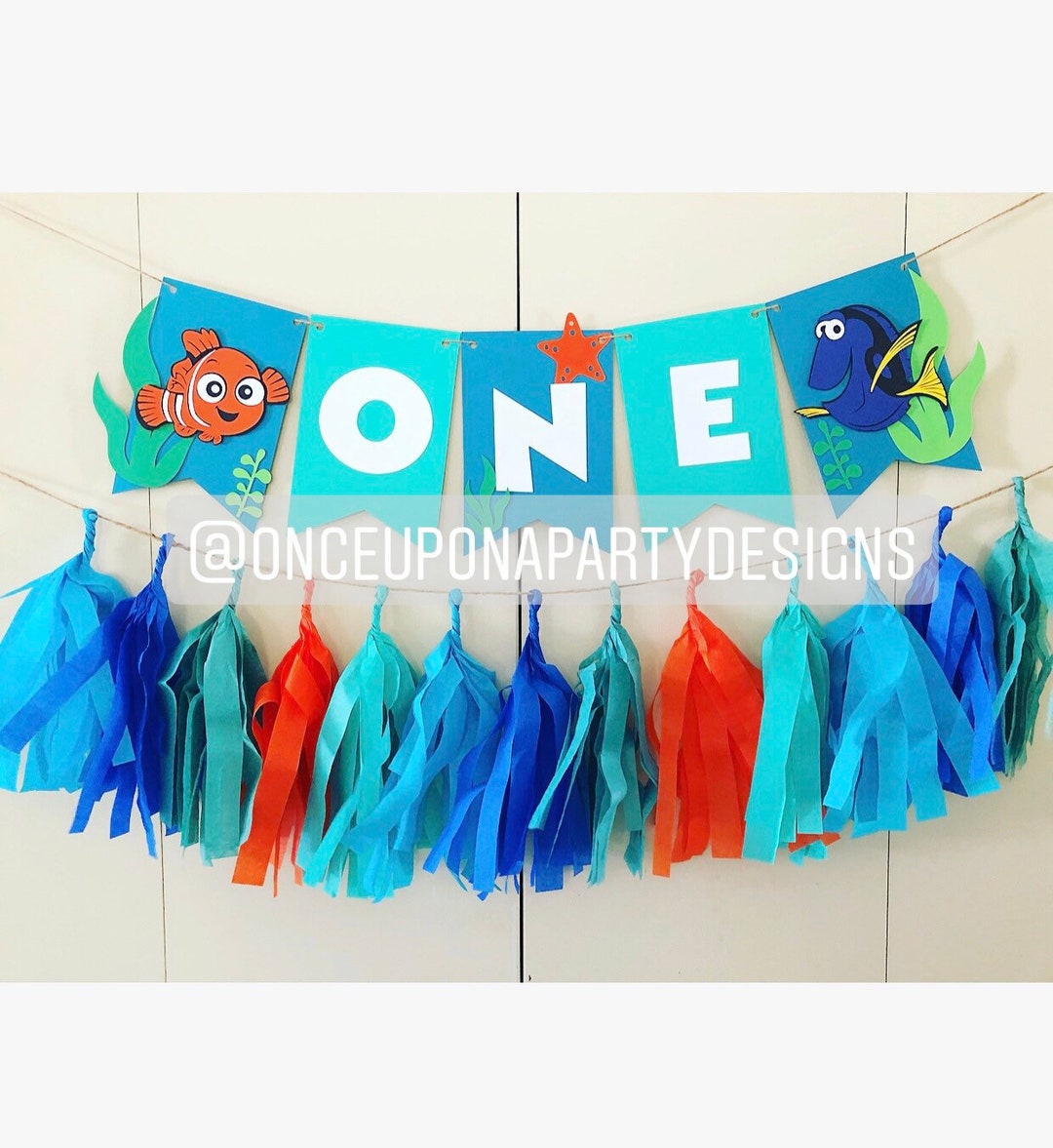 Finding Nemo Banner,finding Dory Banner,nemo Birthday Banner,highchair ...