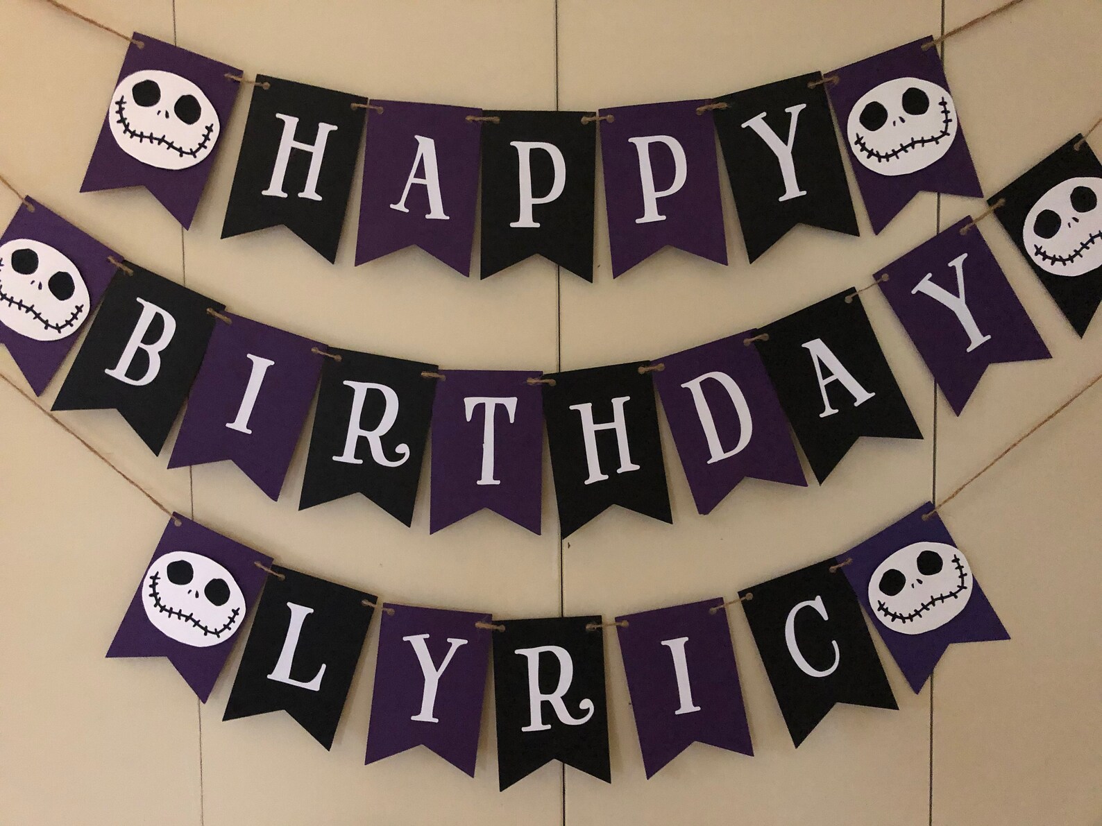 Jack Skellington Birthday Banner Tim Burton Themed | Etsy