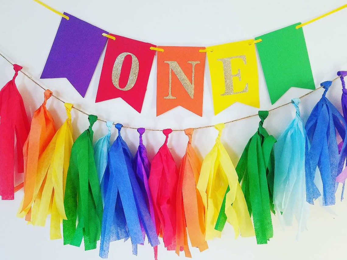 Rainbow Bannerrainbow Birthday Bannerbirthday Bannerrainbow - Etsy