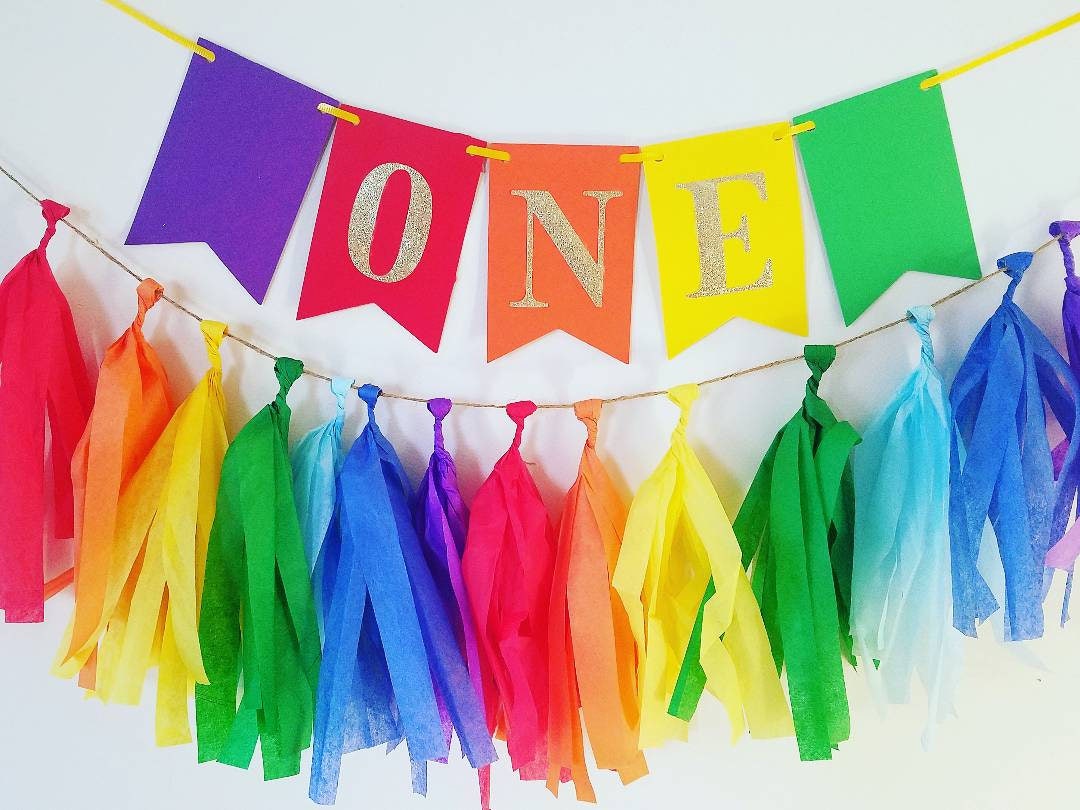 Rainbow Bannerrainbow Birthday Bannerbirthday Bannerrainbow - Etsy