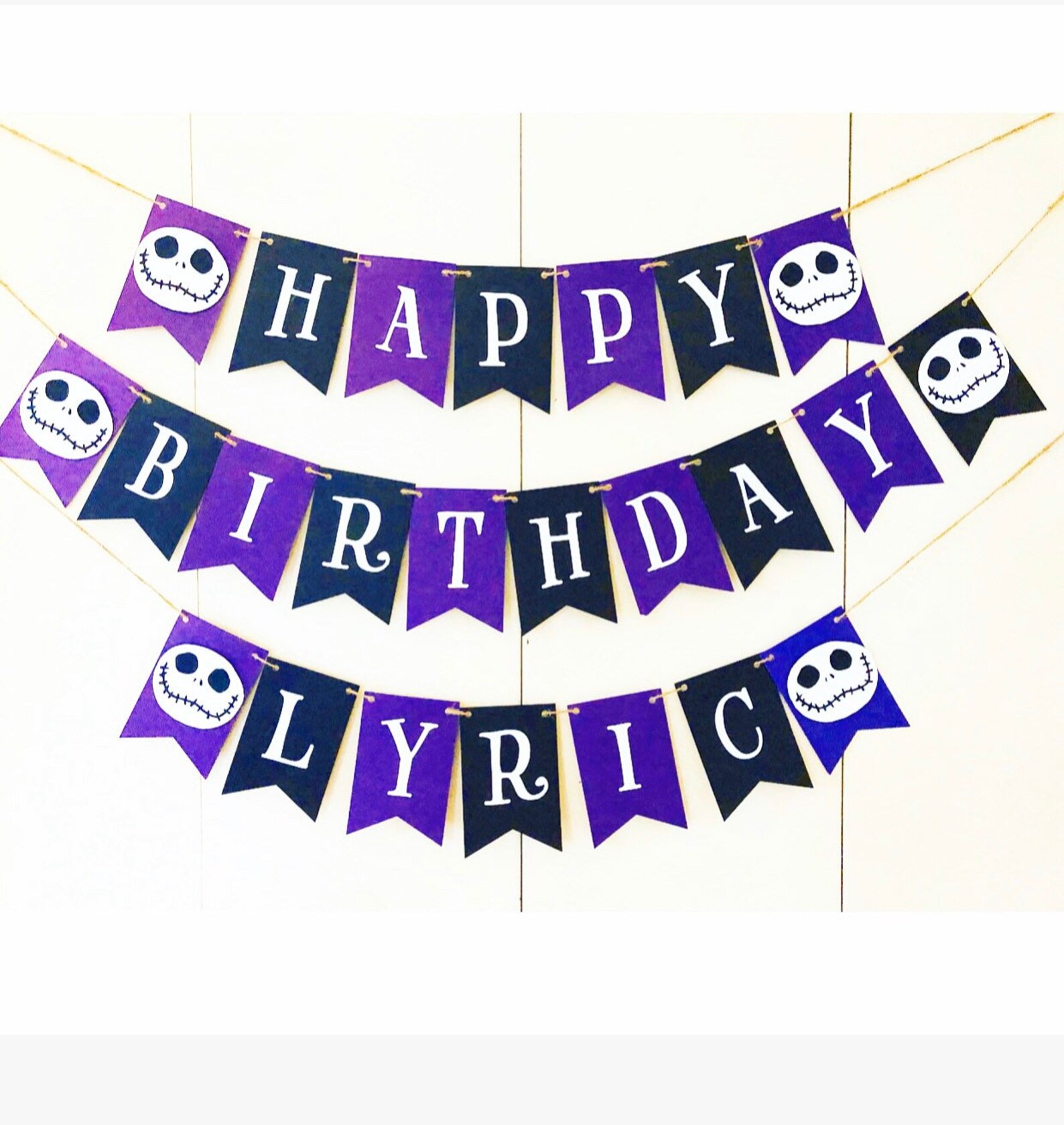 Jack Skellington Birthday Banner Tim Burton Themed | Etsy