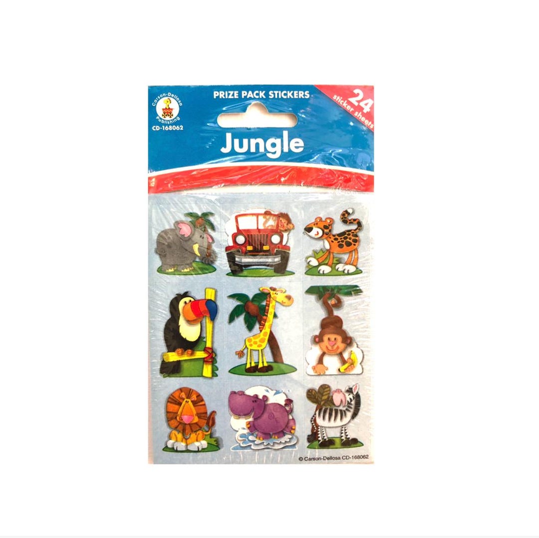 Jungle Animals Stickers,animals Sticker Sheets,rainforest Animals ...