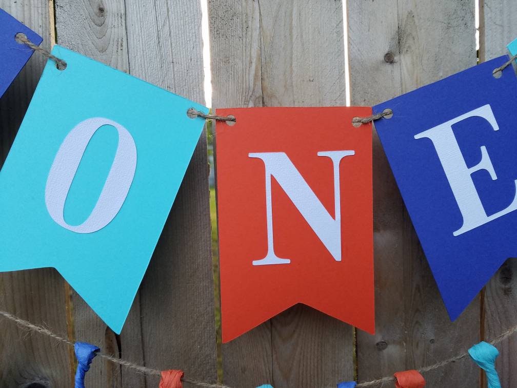 One Bannerblue High Chair Bannerboy Cake Smash Bannerhigh - Etsy