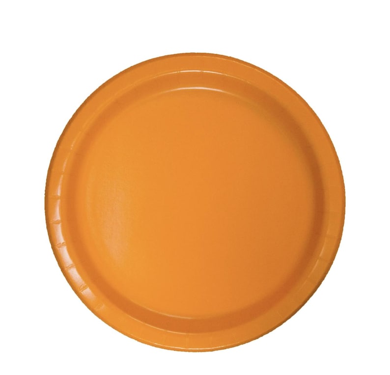 Orange Paper Plates, Orange Themed Party Goods,dessert Plates, Paper ...