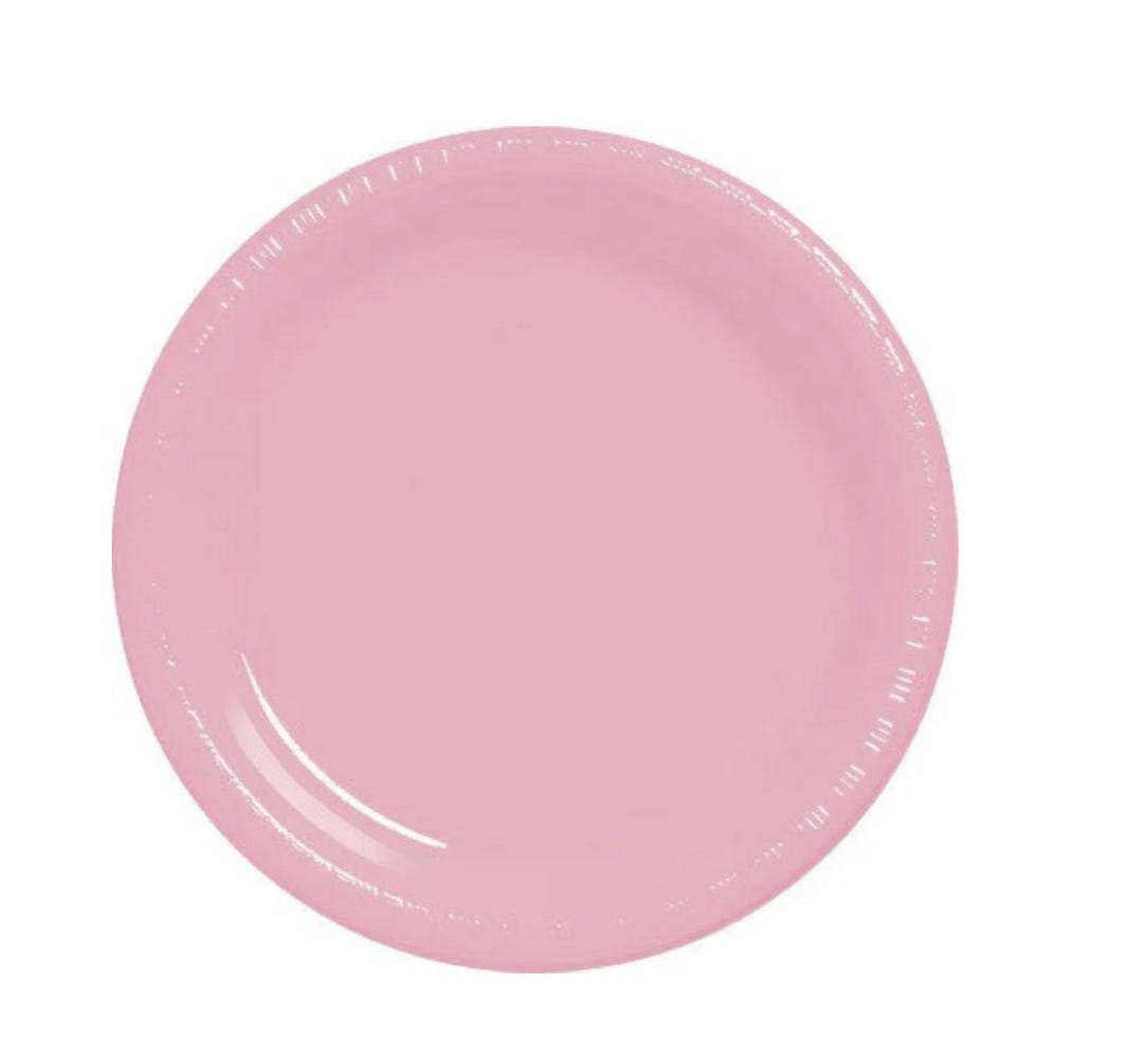 Baby Pink Paper Plates,pink Themed Party Goods,dessert Plates, Paper ...