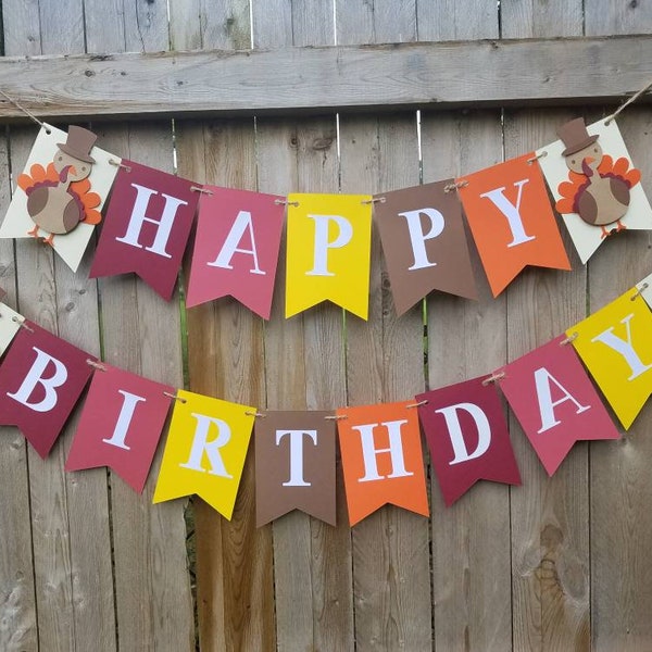 Fall Birthday Banner - Etsy