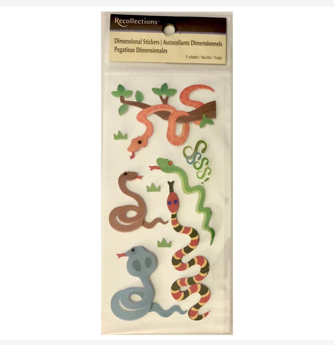 Snake Stickers,reptile Sticker Sheets,rainforest Animals Stickers ...
