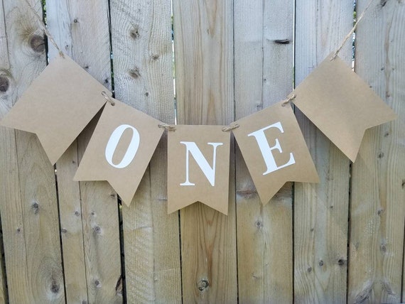 Kraft Paperone Bannerburlap Color High Chair Bannerbirthday | Etsy