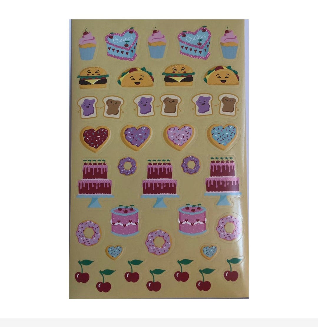 Food Scrapbook Stickers, Desserts Stickers,st Valentine’s Day Stickers ...
