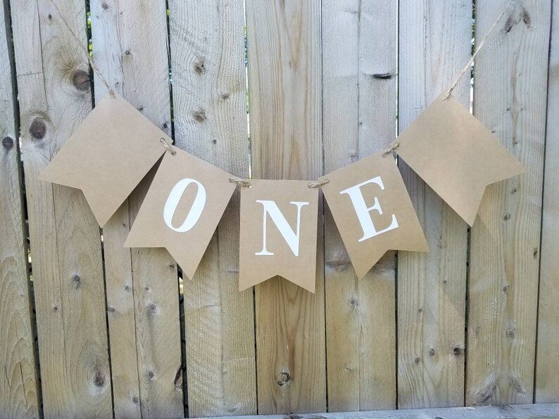 Kraft Paperone Bannerburlap Color High Chair Bannerbirthday | Etsy