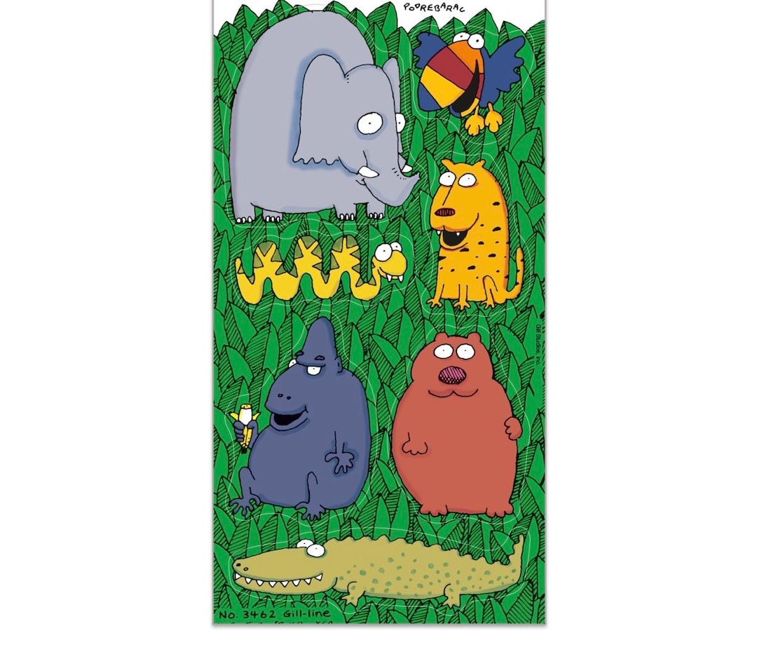 Jungle Animals Stickers,animals Sticker Sheets,rainforest Animals ...