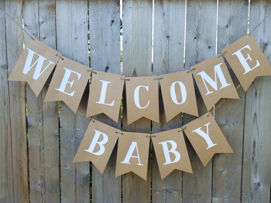 Welcome Baby Bannercustomizable Baby Shower Bannerkraft - Etsy