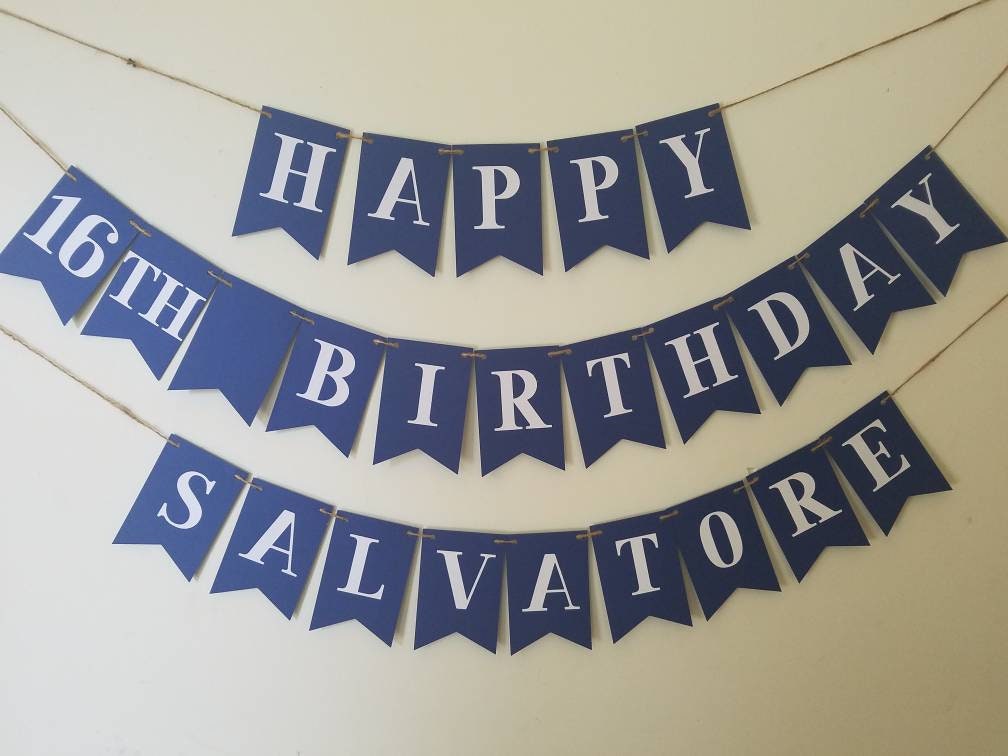 Boy 1st Birthday Bannerblue Bannerblue Birthday Bannerboy - Etsy