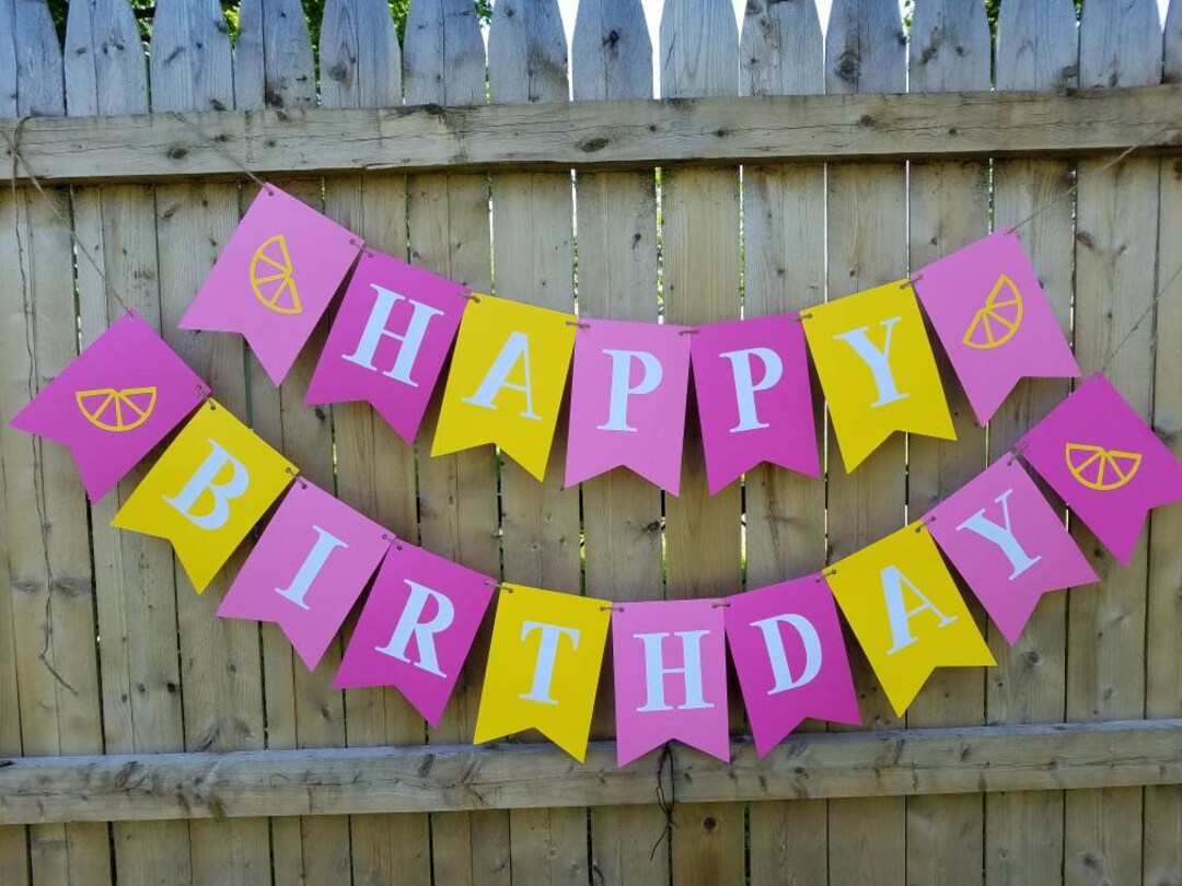 Pink Lemonade Bannerpink Lemonade 1st Birthday - Etsy
