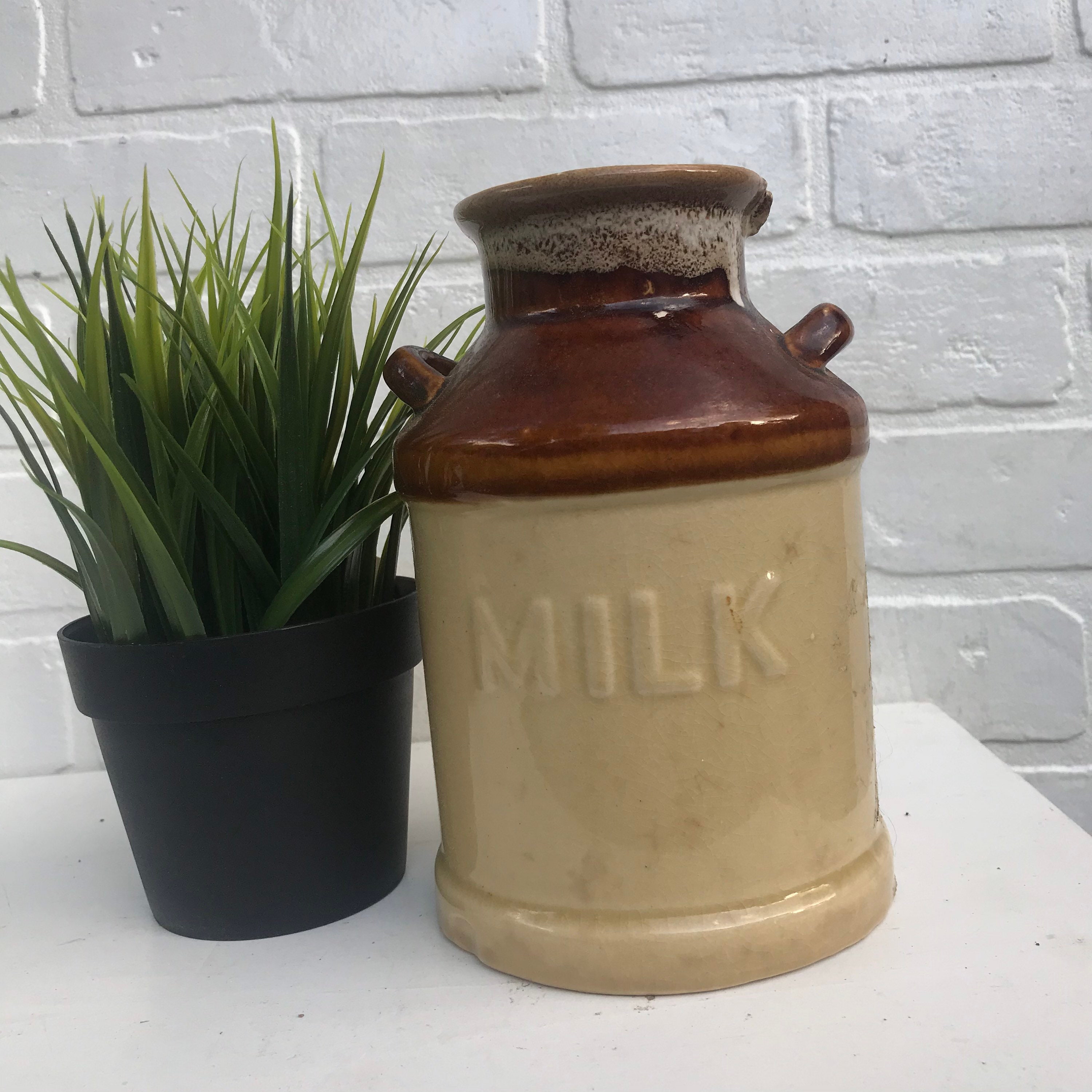 Vintage Ceramic Milk Jug. Pottery Milk Bottle. Kitchen Decor. | Etsy