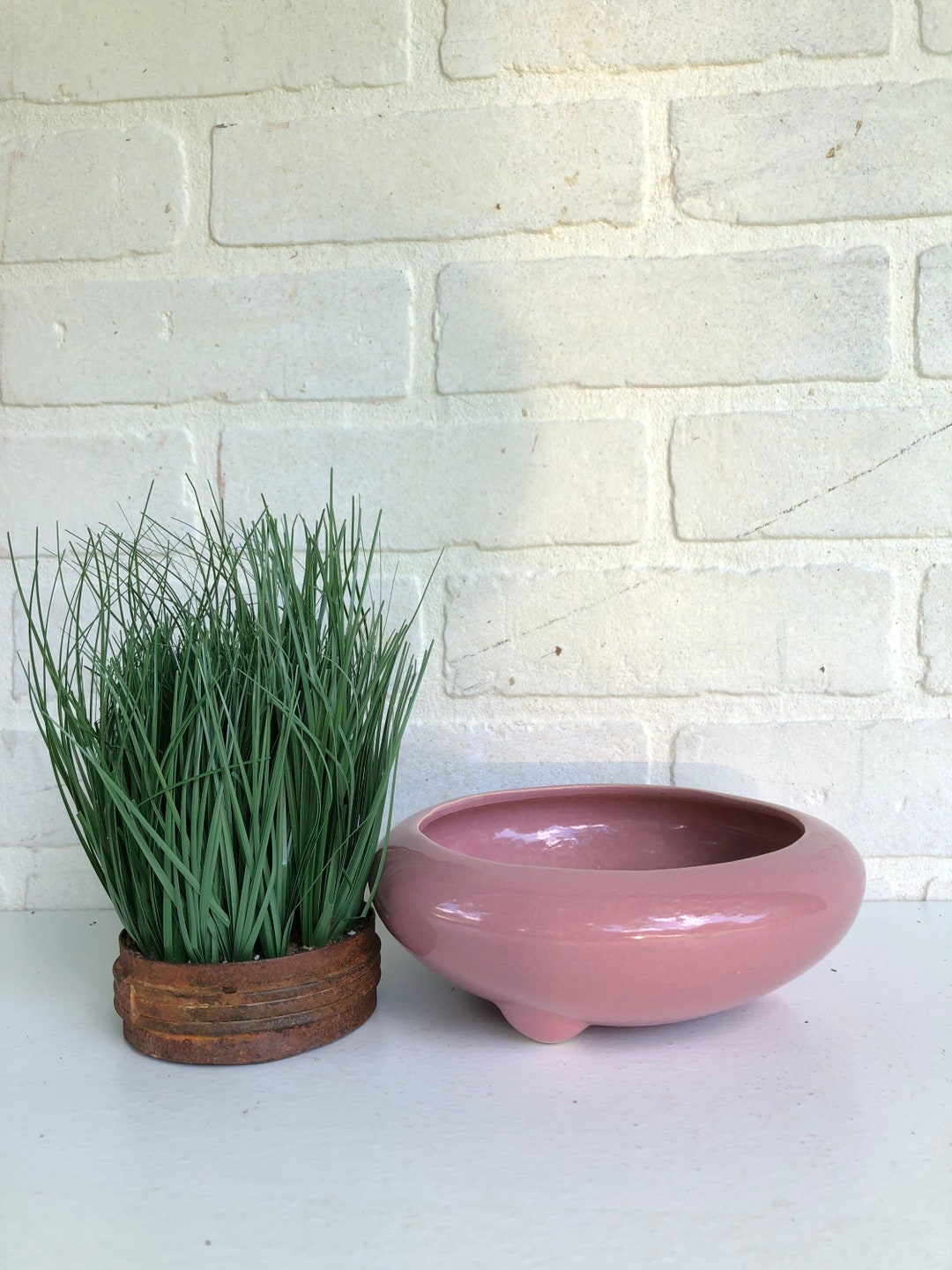 Vintage Valentine’s Day Pink 80s Vase. Plant Holder. Mid Century Pot ...