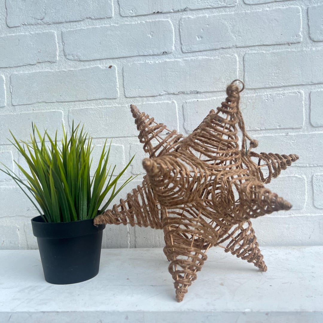 Vintage Christmas Wicker Star. Christmas. Hanging Star - Etsy