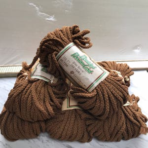 Brown macramé yarn. Braided macramé yarn. Dark brown macramé. | Etsy