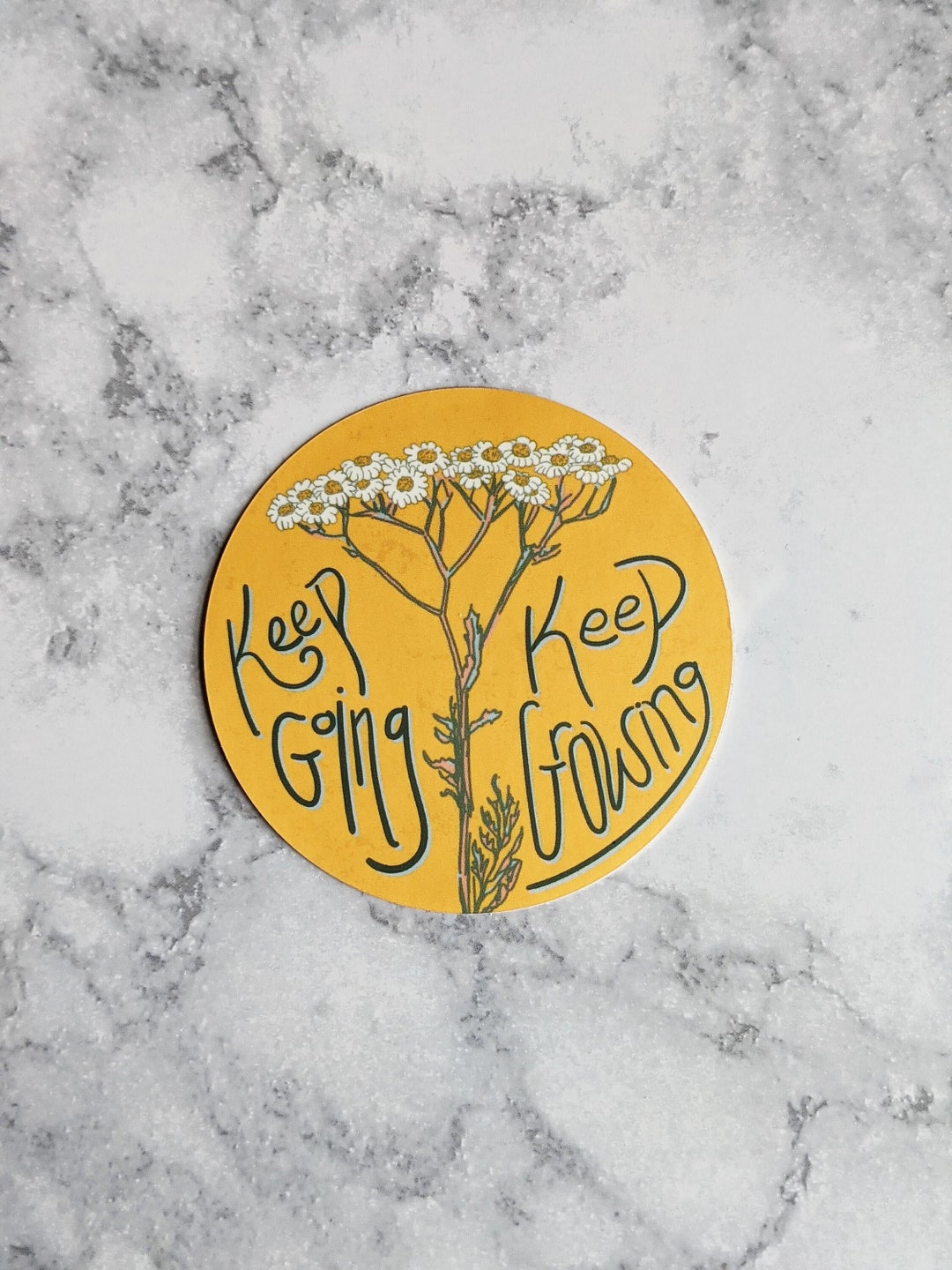 Keep Going Keep Growing Sticker - Hand Drawn - Vinyl Stickers, Gift ...