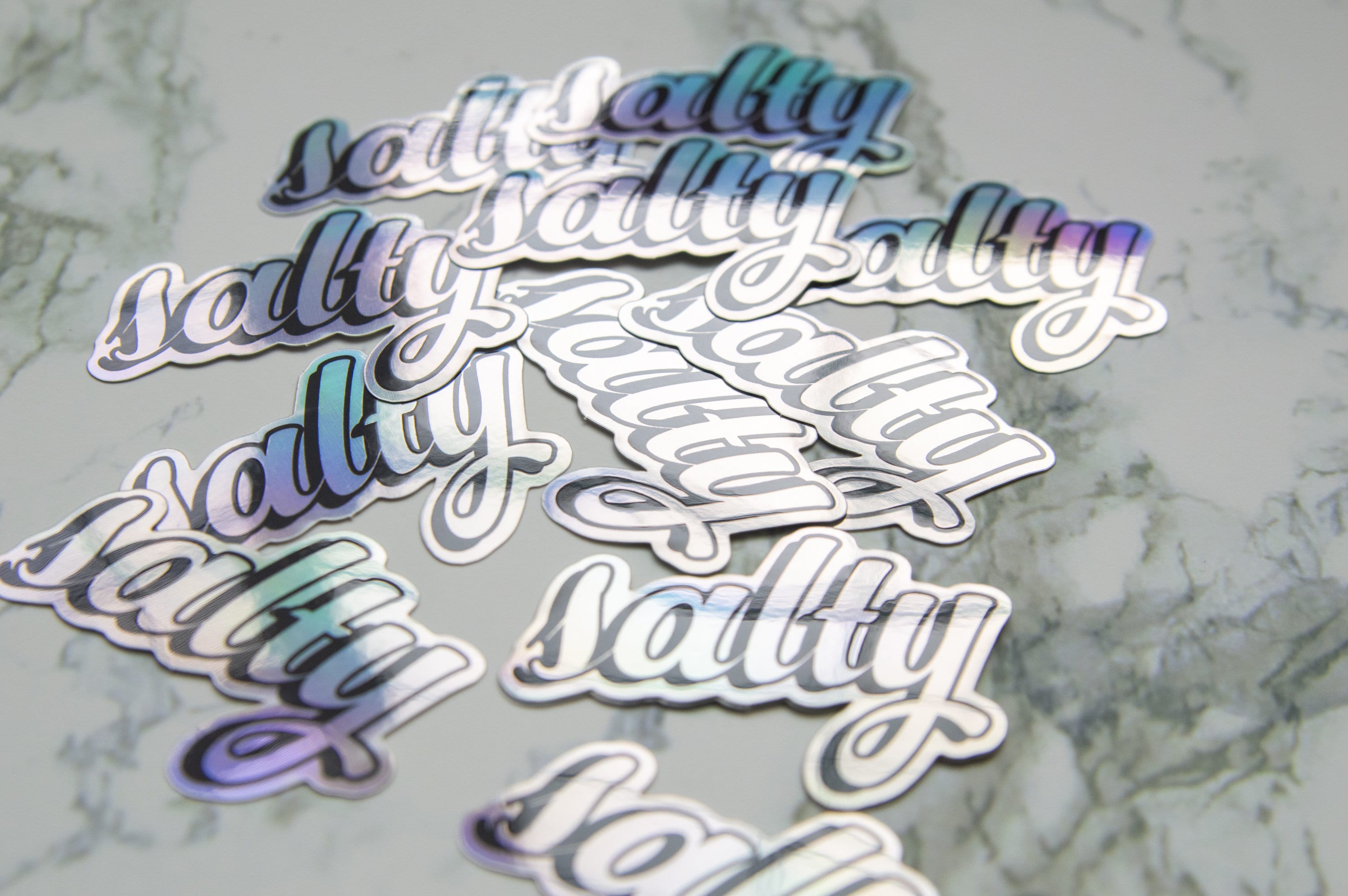 Salty Holo Sticker Holographic Stickers 2 | Etsy