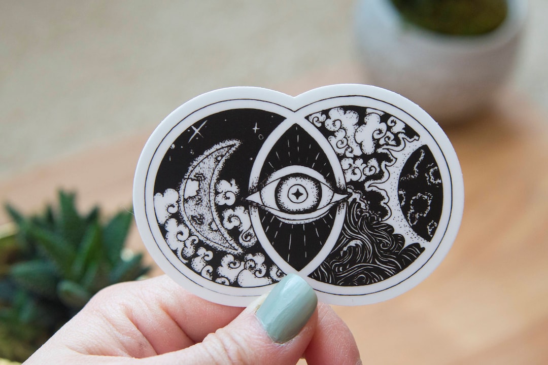 Vesica Piscis Art Sticker - Vesica Pisces, Hand Drawn, Vinyl Art ...