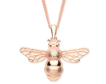 Silver Bee Pendant | Etsy